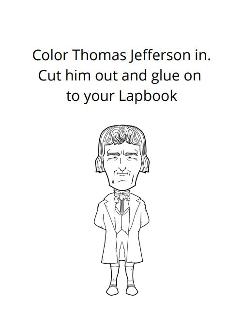 Thomas Jefferson Lapbook, Thomas Jefferson, Lapbook, Digital Download ...