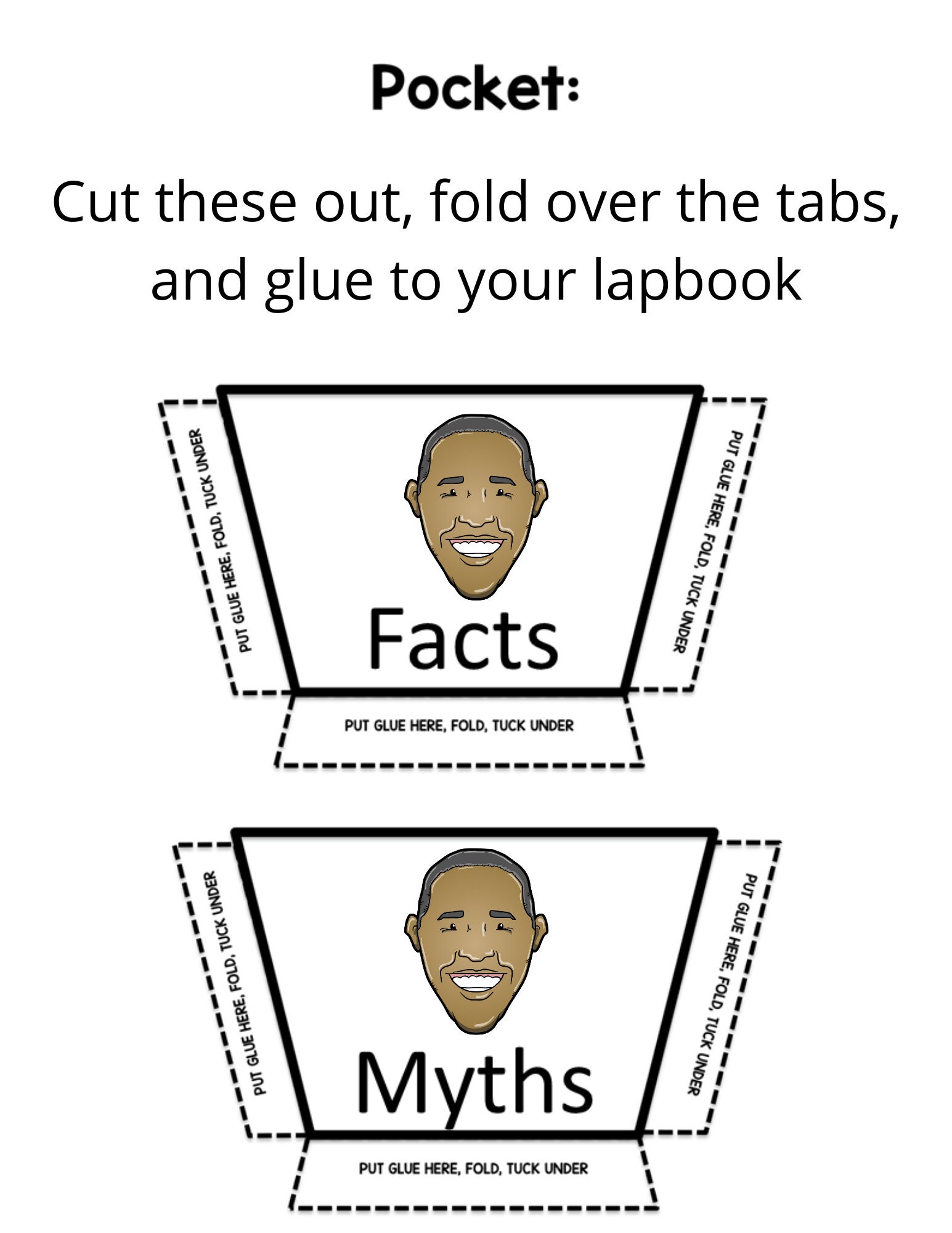 President Obama Lapbook, Instant Download, Digital Download, President ...