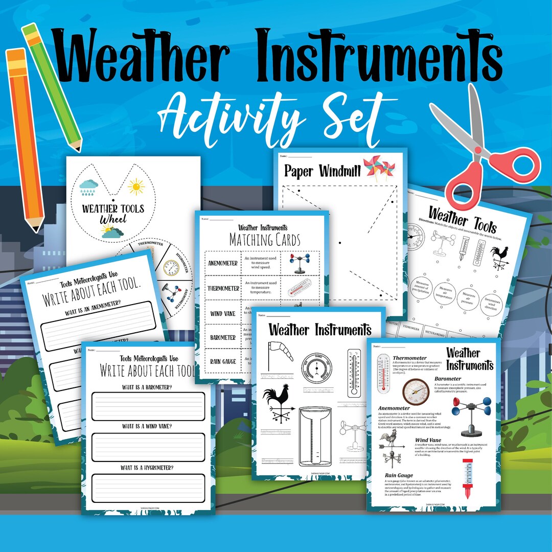 Weather Instruments Activity Set, Weather, Instant Download, Digital ...