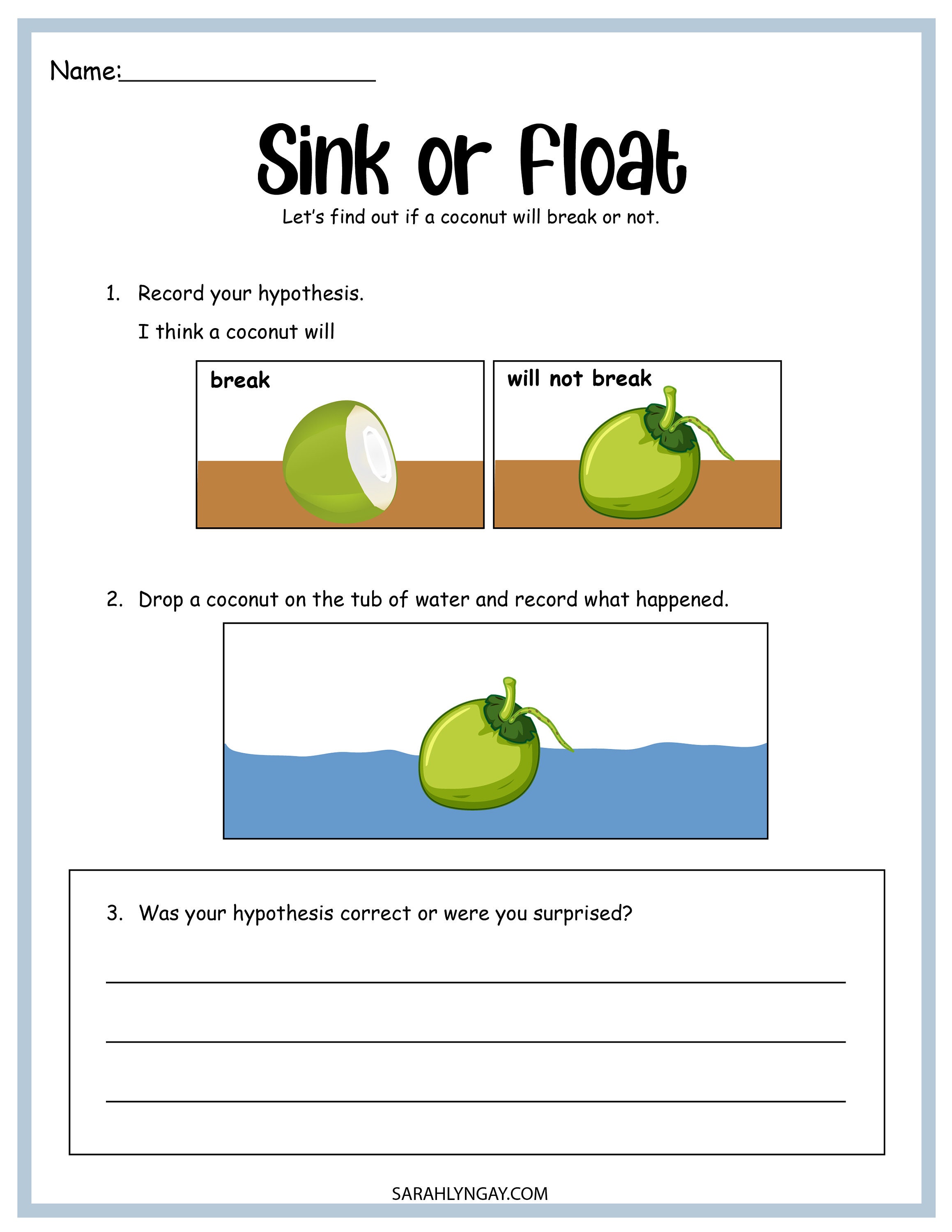 Coconut Tree, Coconut Tree Life Cycle, Instant Download, STEM Workbook ...