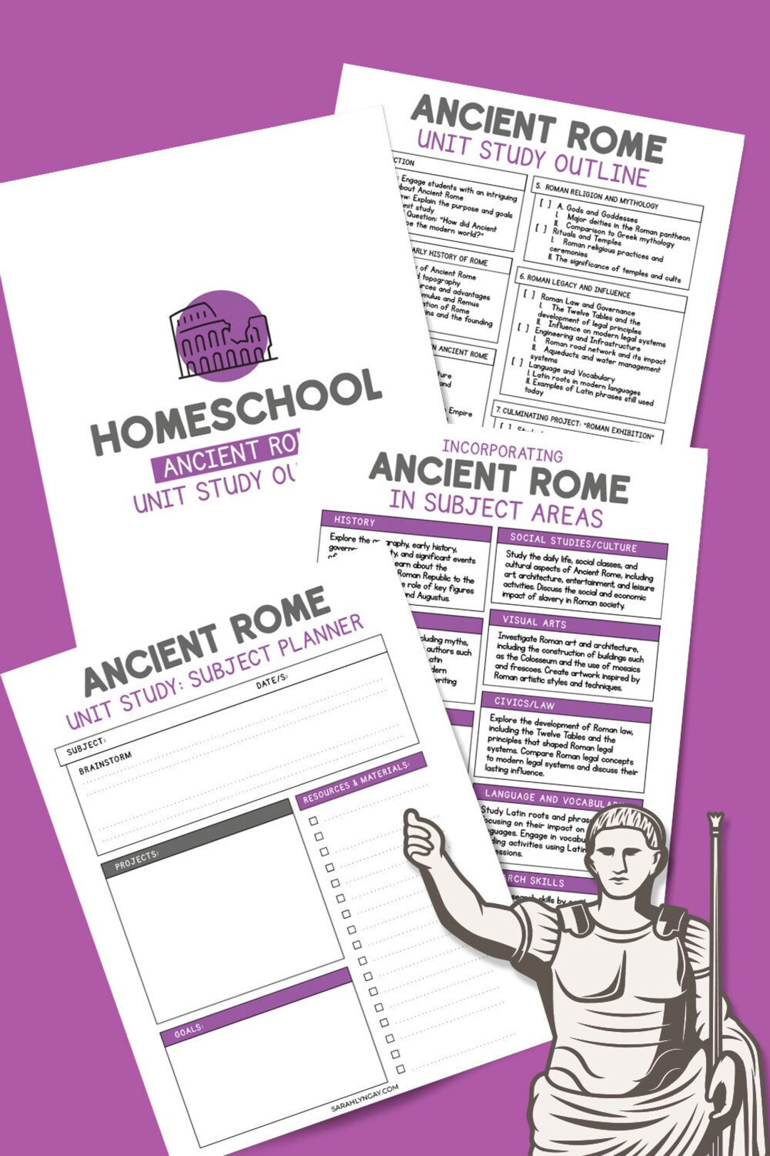 Ancient Rome Unit Study Outline, Ancient Rome, Digital Download ...