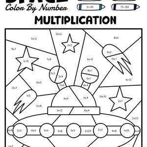 Space Place Value Printable Set, Multiplication, Multiplication ...