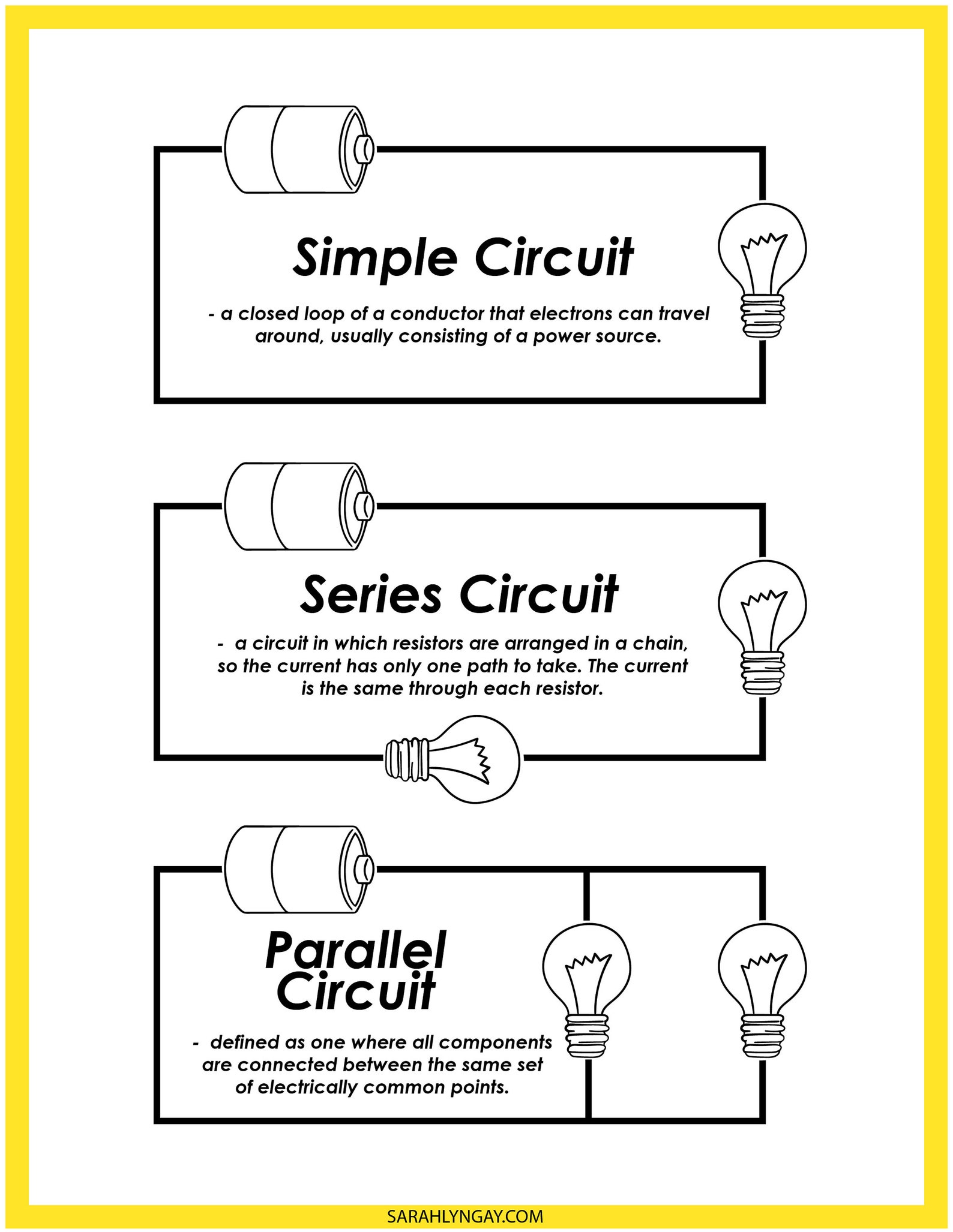 Simple Circuits, Simple Circuit, Series Circuit, Parallel Circuit ...
