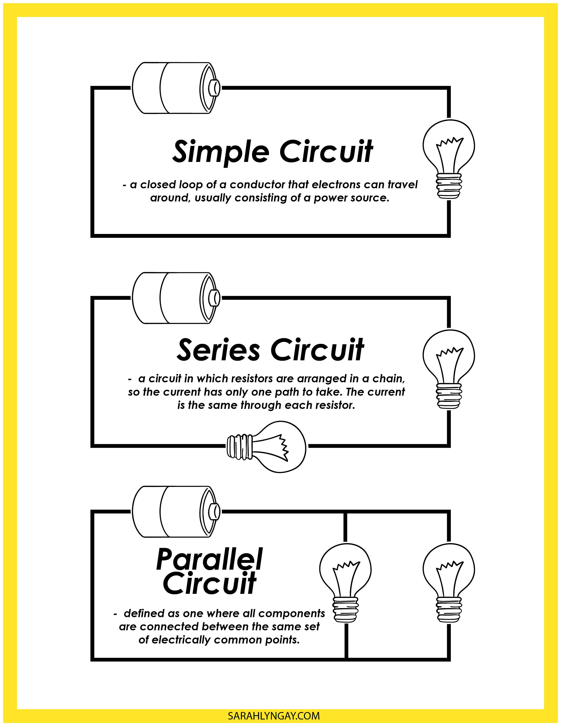 Simple Circuits, Simple Circuit, Series Circuit, Parallel Circuit ...