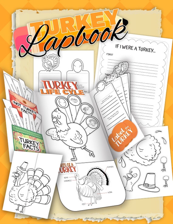 Turkey Lapbook Printable Set Turkey Lapbook Digital - Etsy