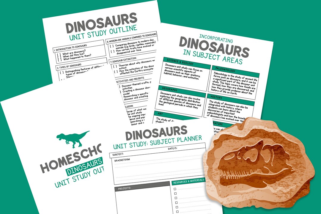 Homeschool Dinosaur Unit Study Outline, Homeschool, Dinosaur Unit Study ...