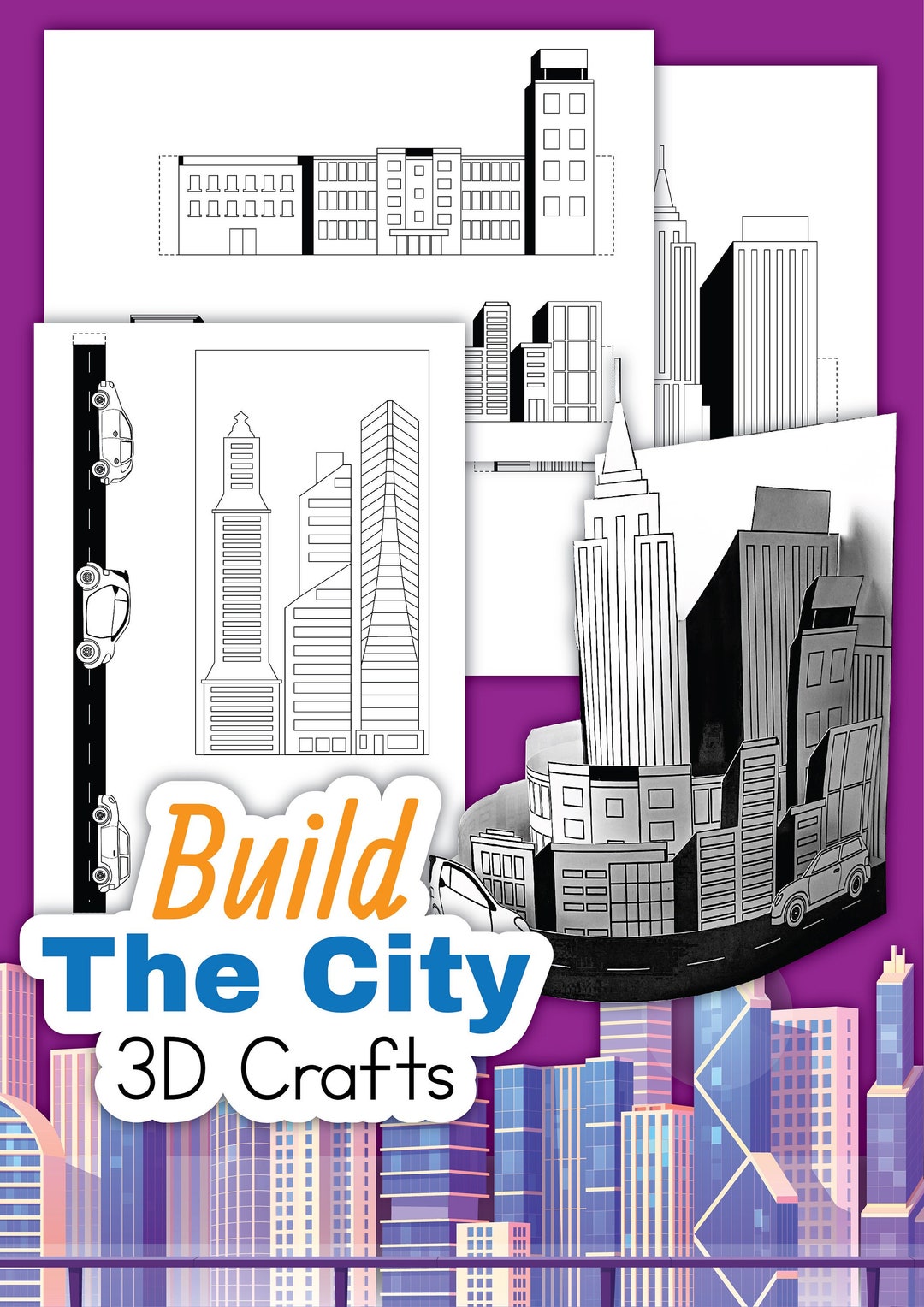 Build the City Printable 3D Crafts Digital Download Instant - Etsy