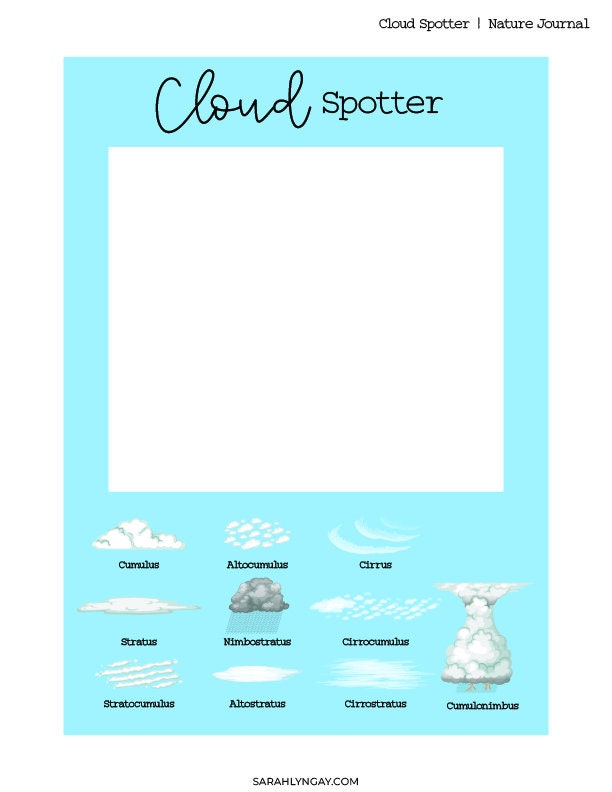 Nature Walk Scavenger Hunt, Leaf Spotter, Cloud Spotter and Color Wheel ...