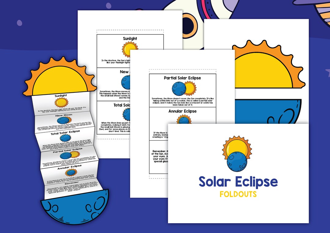 Solar Eclipse Foldouts, Digital Download, Instant Download, Printable ...