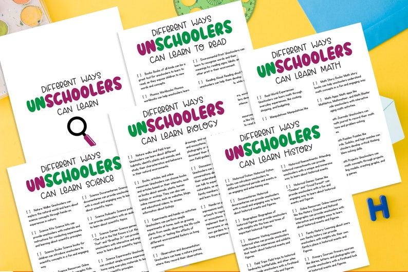 Different Ways Unschoolers Can Learn, Unschoolers, Digital Download ...