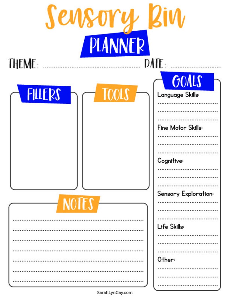 Sensory Bin, Sensory Items, Digital Download, Instant Download ...