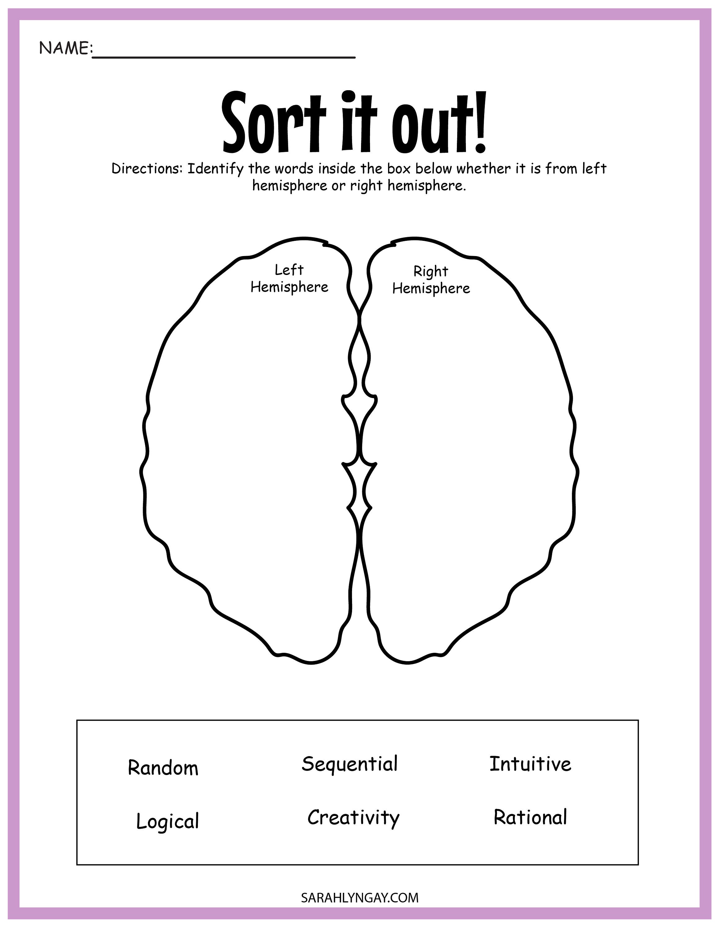 Human Brain Activity Set, the Human Brain, Instant Download, STEM ...