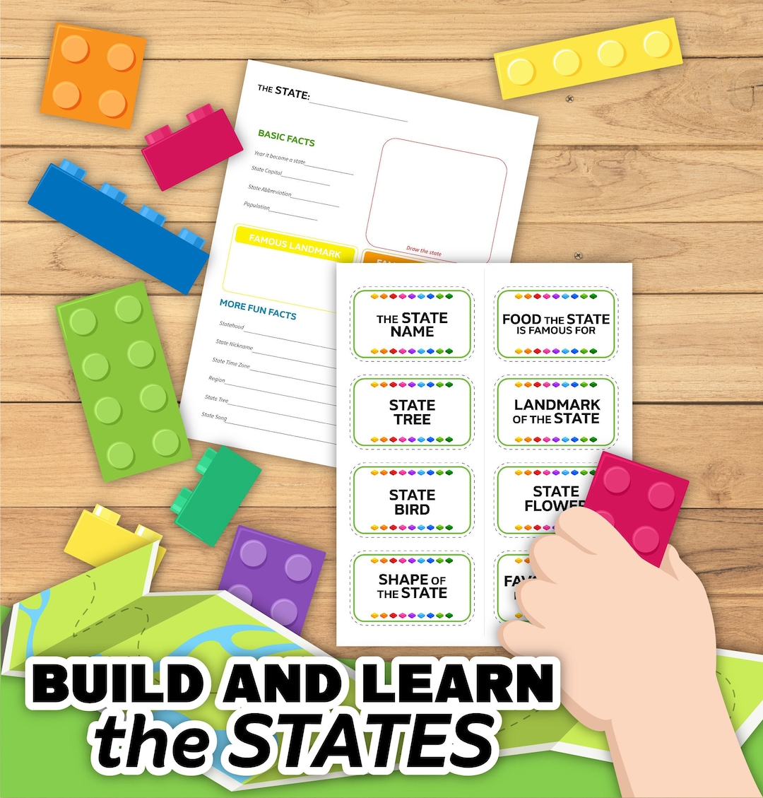 Build and Learn the States, States, Learn the States, Instant Download ...