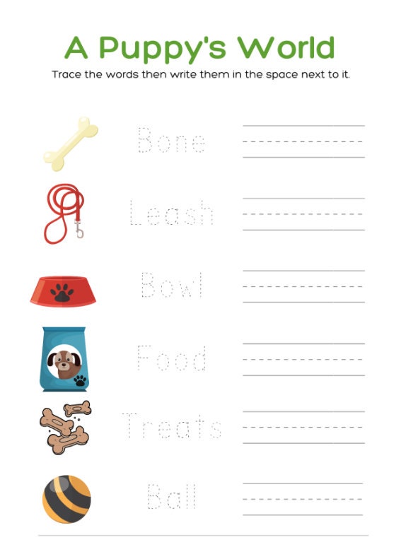 Puppy Love Activity Set, Digital Download, Printable Download, Instant ...