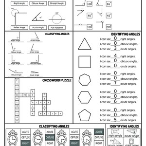 All About Angles Printable Set, Angles, Digital Download, Printable ...