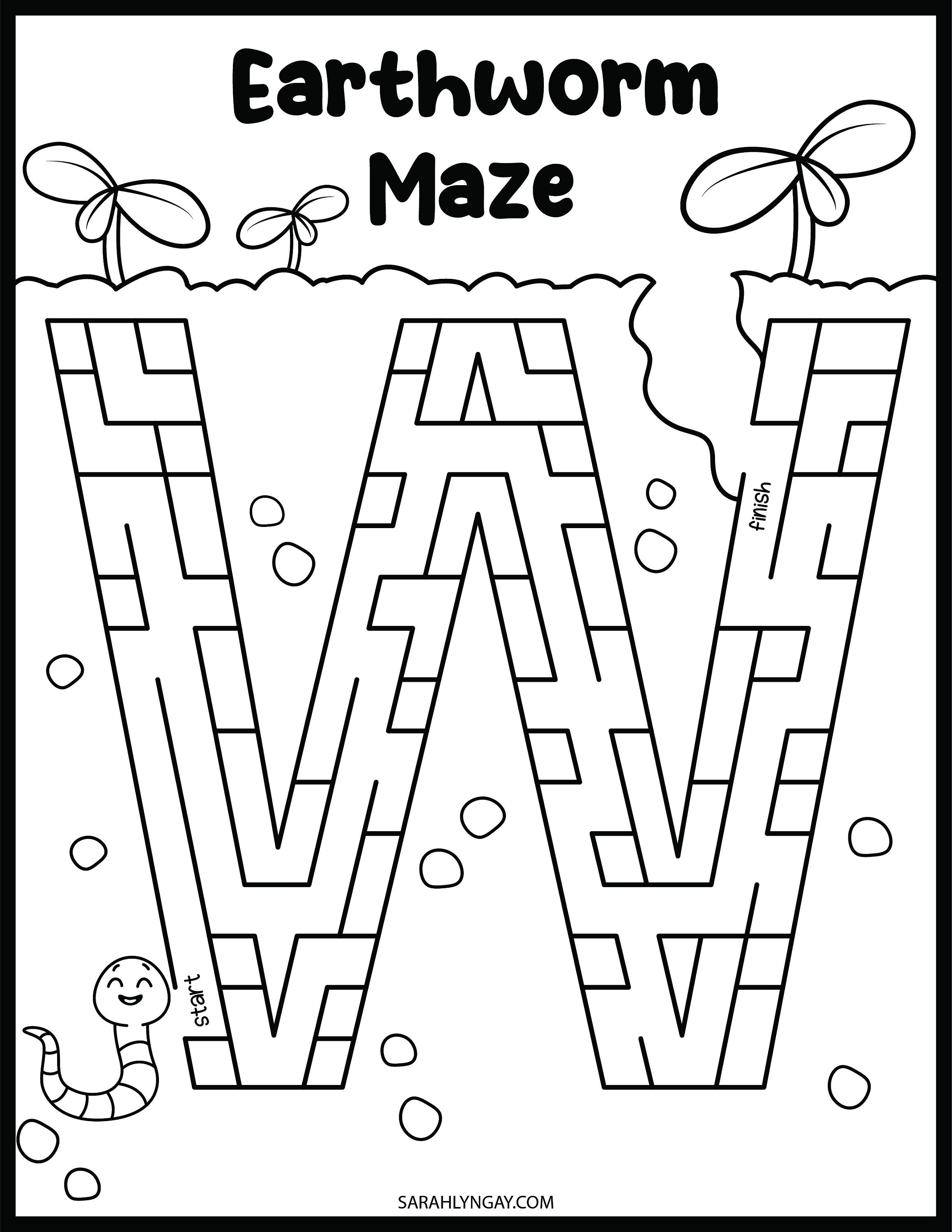 Earthworm Activity Set, Earthworms, Digital Download, Printable ...