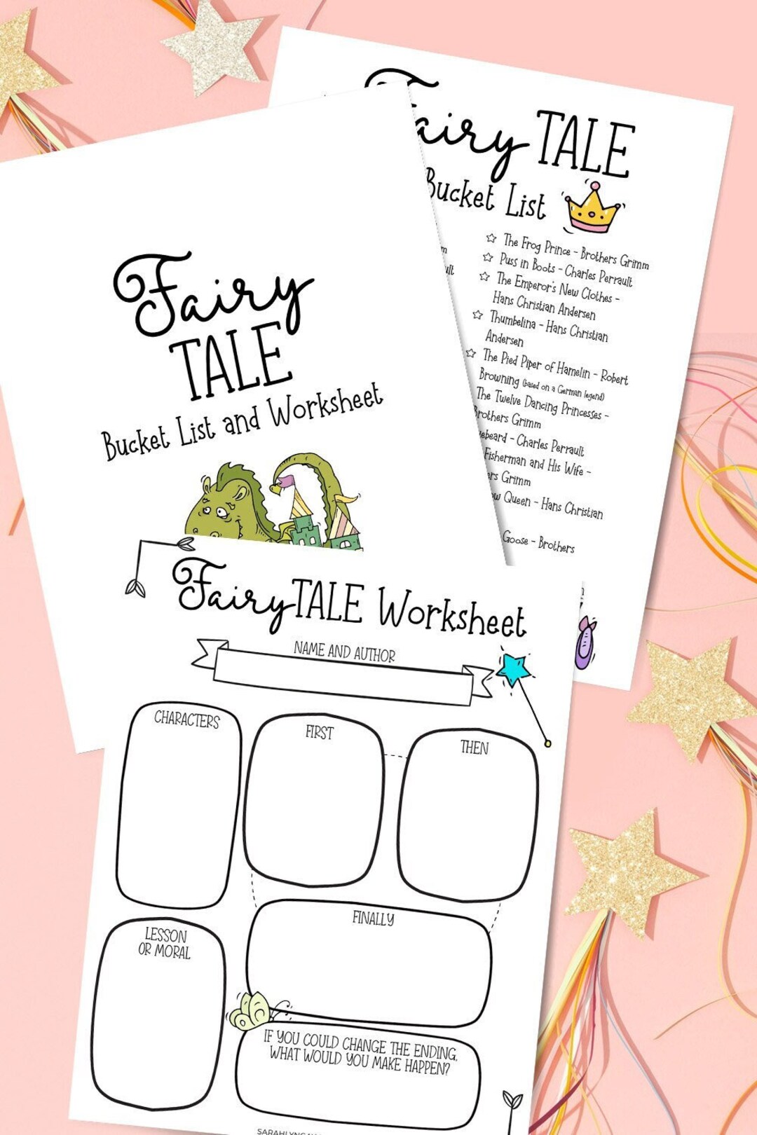 Fairy Tale Bucket List and Worksheet, Fairy Tale Activity, Digital ...