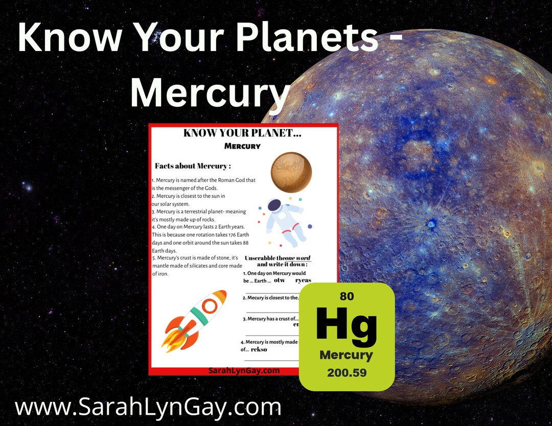Know Your Planet Mercury, Know Your Planets, Mercury, Digital Download ...