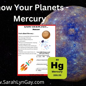 Know Your Planet Mercury, Know Your Planets, Mercury, Digital Download ...