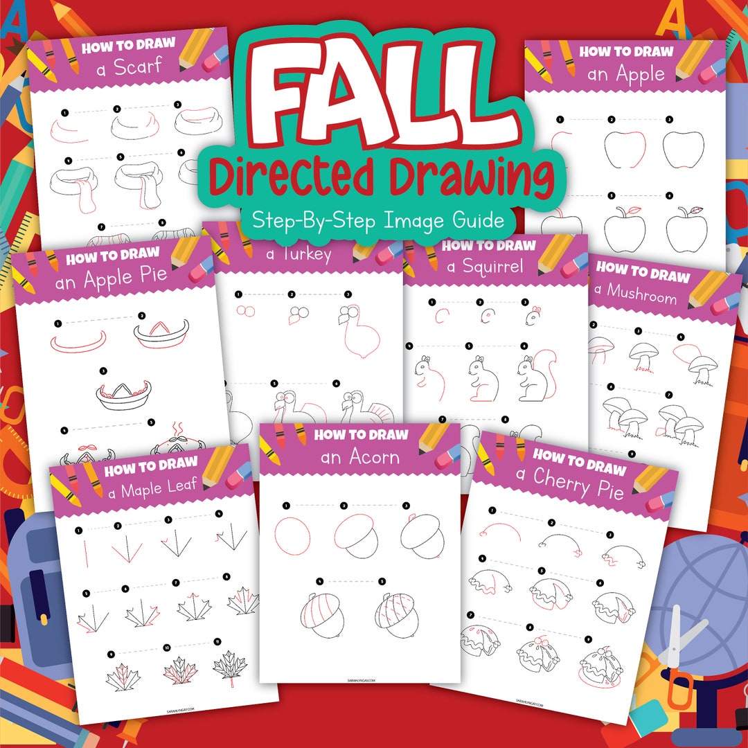 Fall Directed Drawing Worksheets, Instant Download, Digital Download ...
