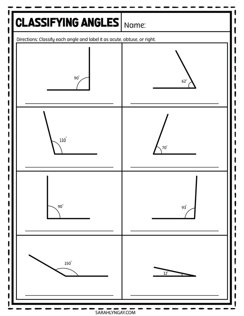 All About Angles Printable Set, Angles, Digital Download, Printable ...
