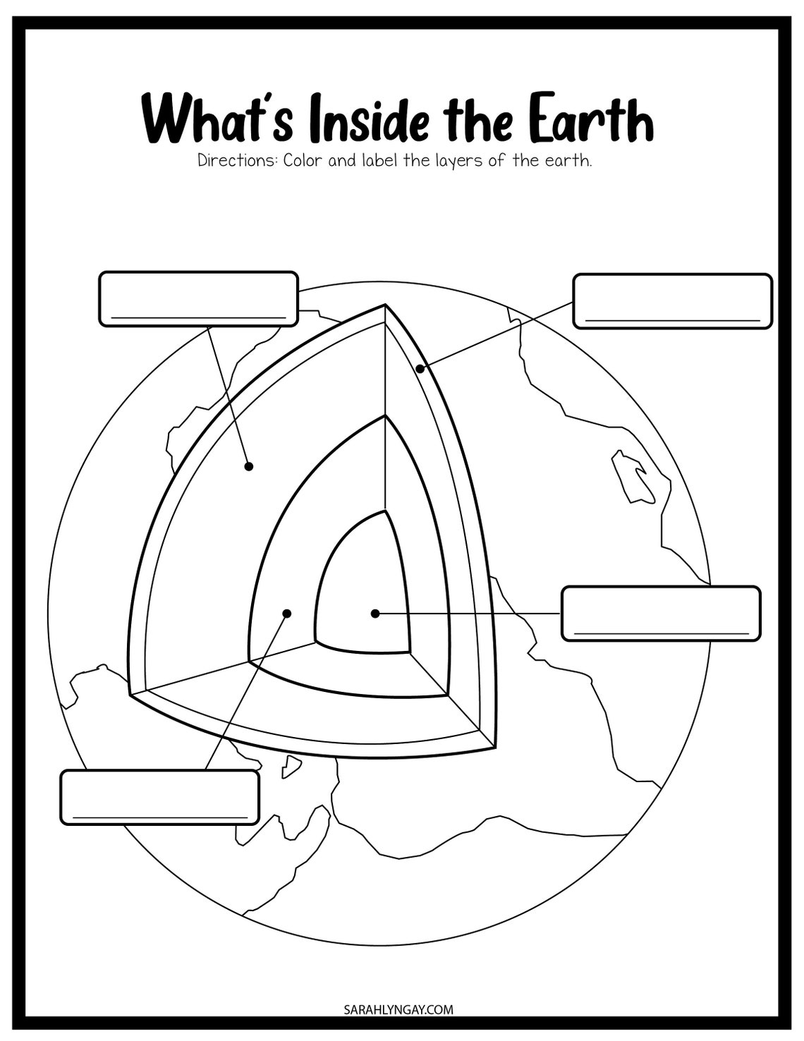 Layers of the Earth Printable Set - Etsy