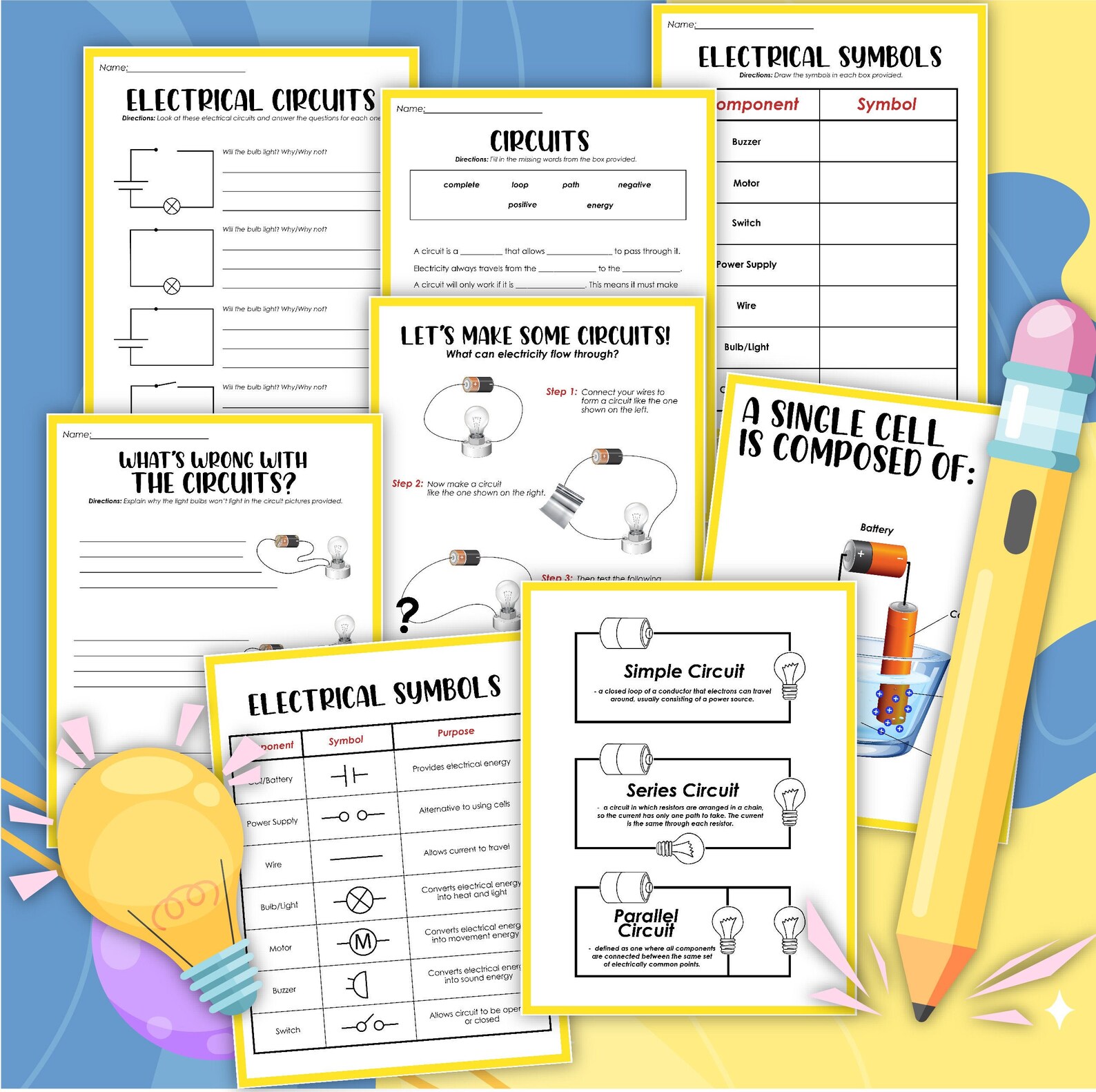 Simple Circuits, Simple Circuit, Series Circuit, Parallel Circuit ...