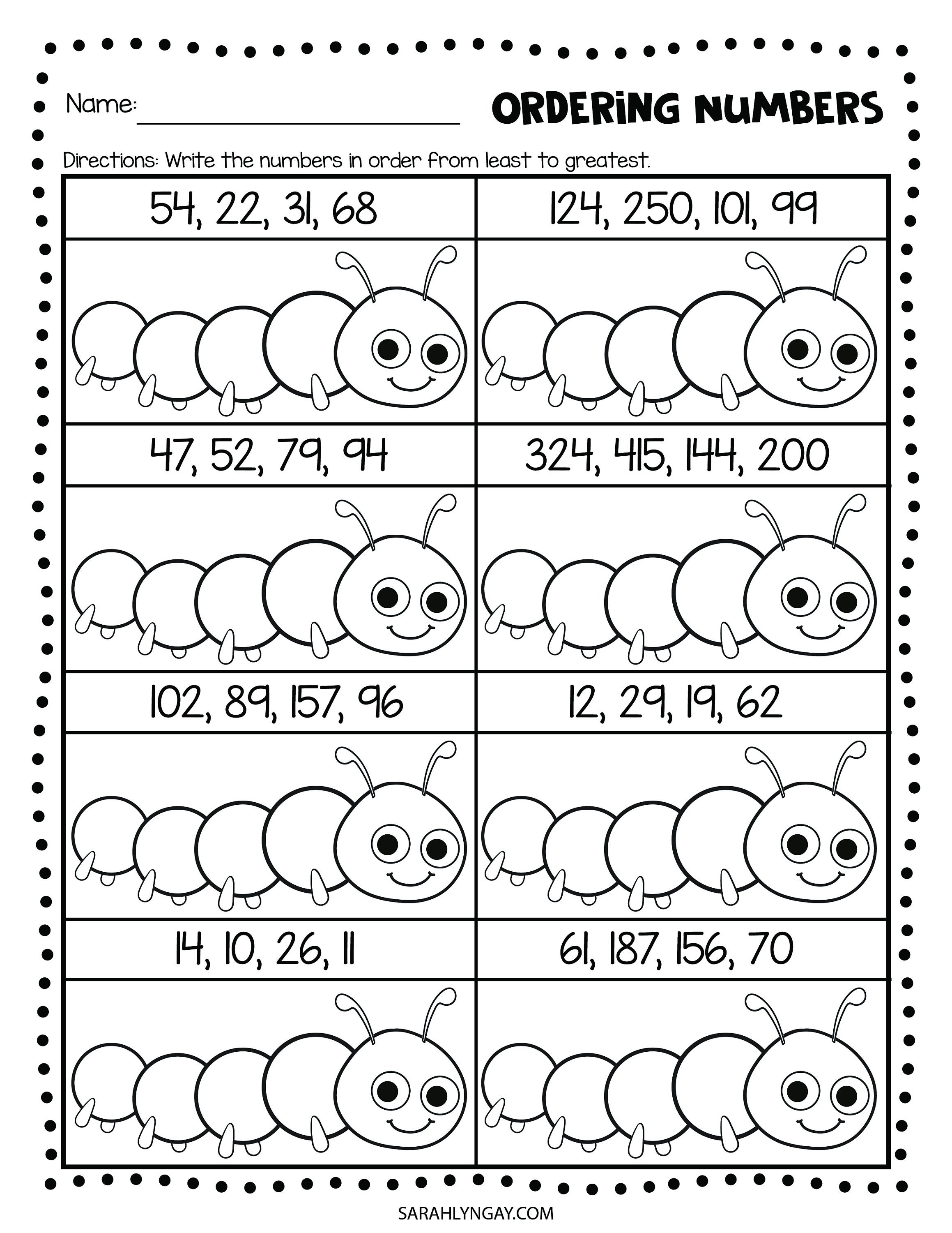 Animal Themes Ordering Numbers Printable Set Digital - Etsy