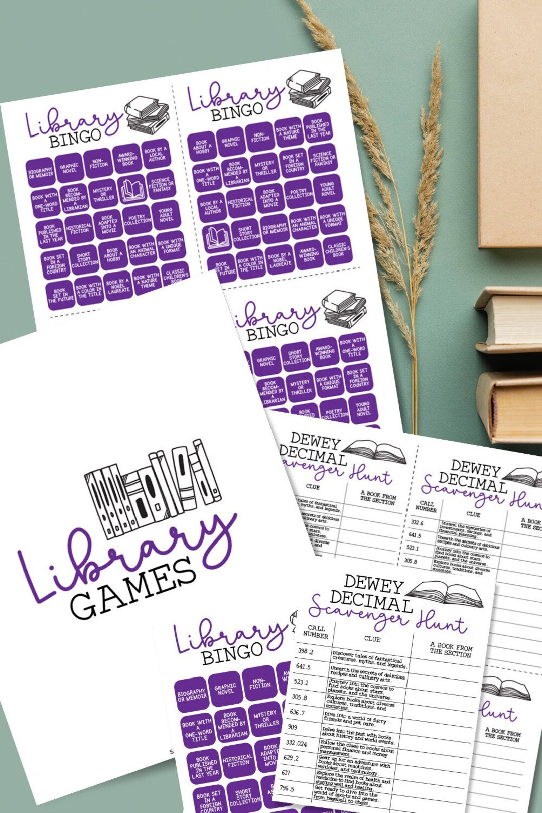 Library Games, Library Lesson, Dewey Decimal System, Digital Download ...