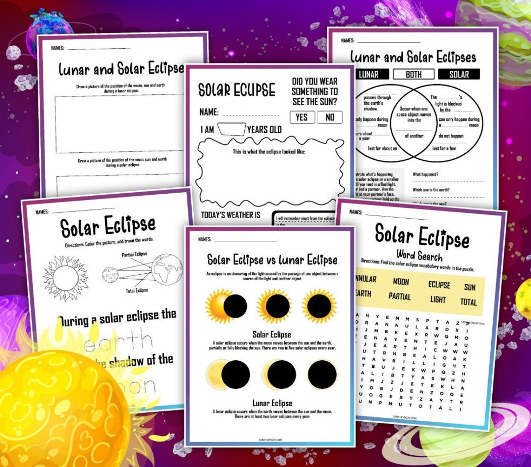 All About A Solar Eclipse, Solar Eclipse, Digital Download, Printable ...