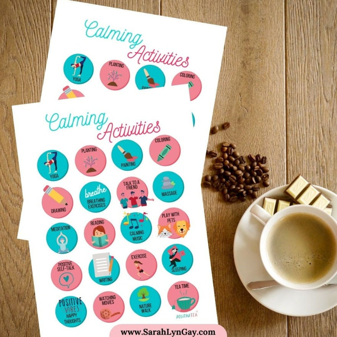 Calming Activities, Digital Download, Printable Download, Instant ...