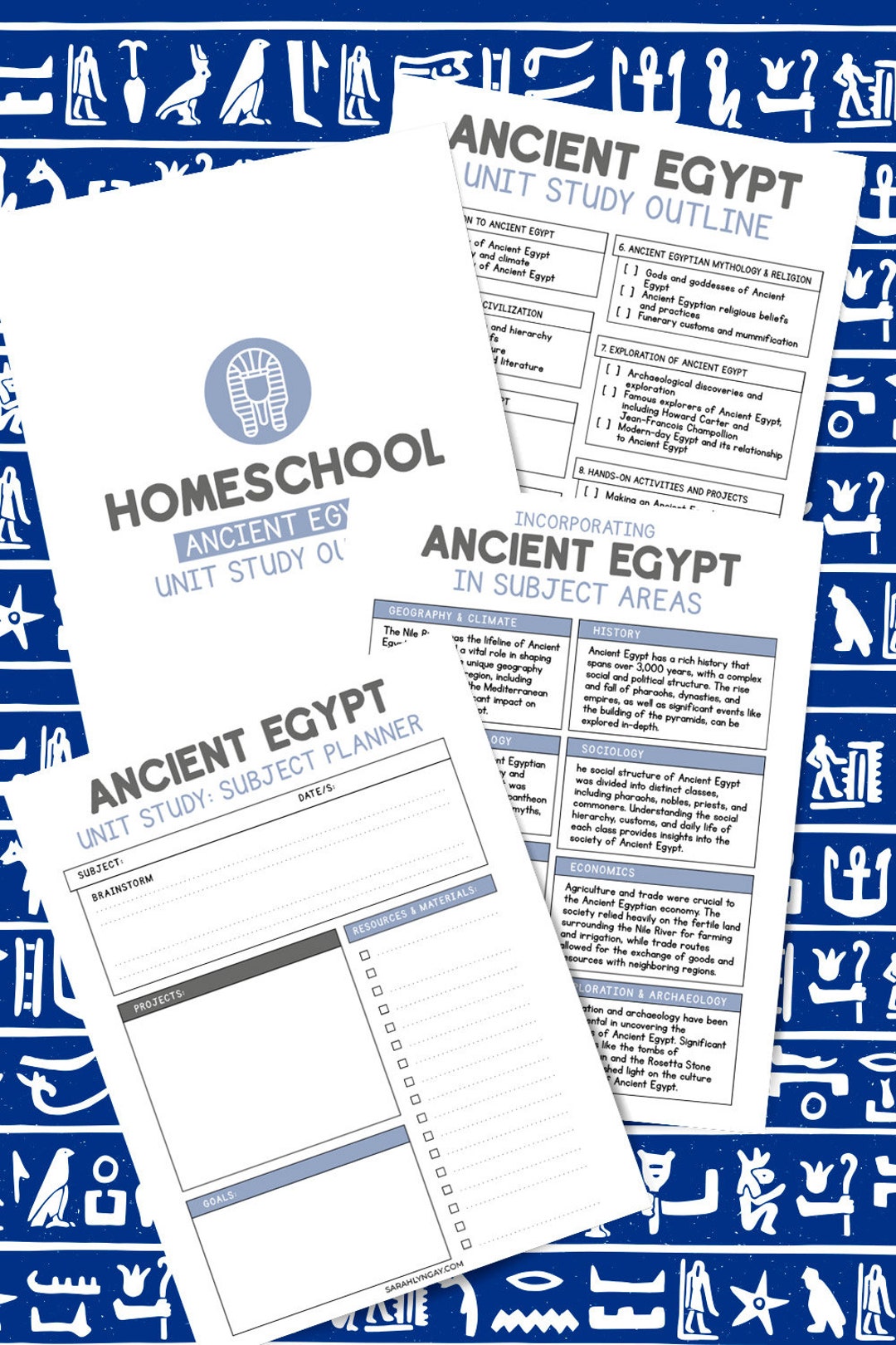Ancient Egypt Unit Study, Ancient Egypt, Unit Study, Digital Download ...