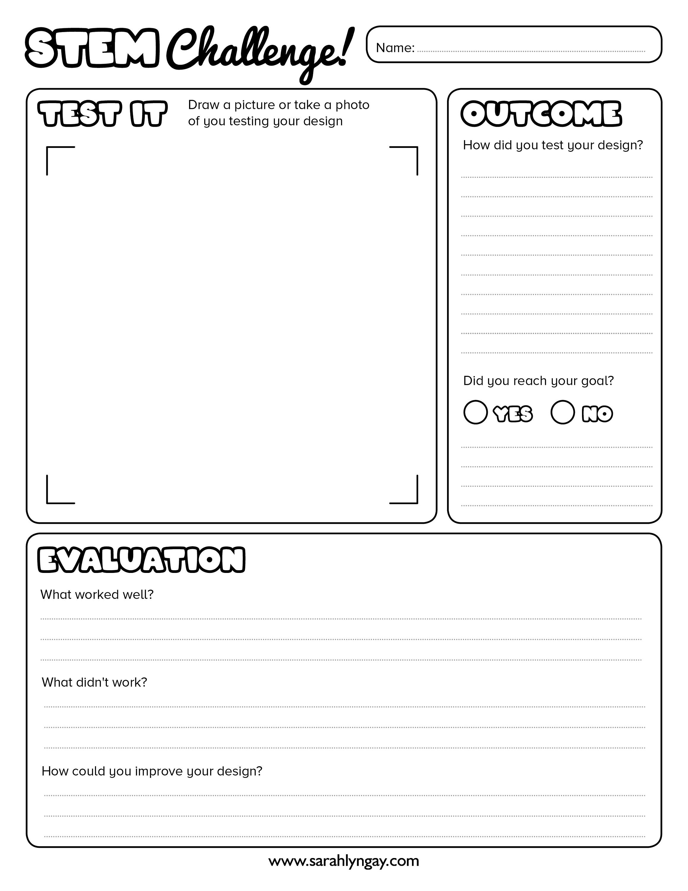 STEM Challenge Worksheets, STEM, Digital Download, Instant Download ...