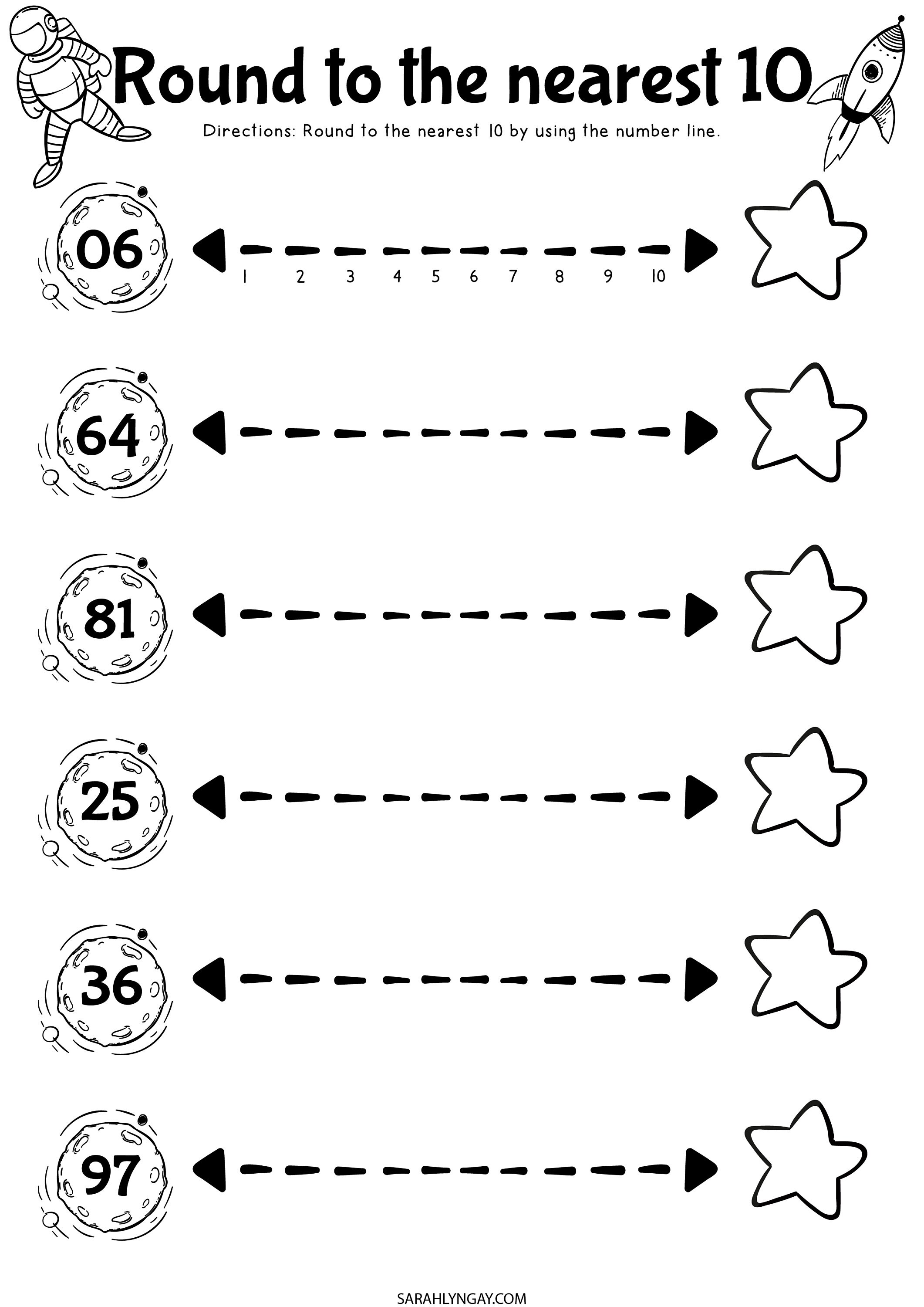 Rounding Numbers Printable Set, Rounding Numbers, Digital Download ...