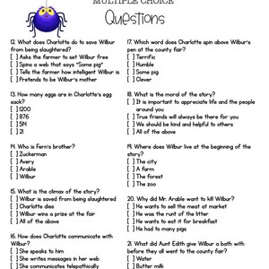 Charlotte's Web Novel Study Activities, Charlotte's Web, Digital ...