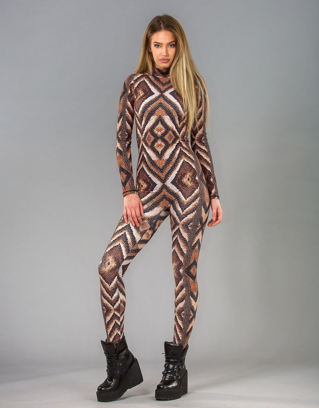 Snake Woman Bodysuit, Snake Catsuit, Snake Woman Costume, Festival ...