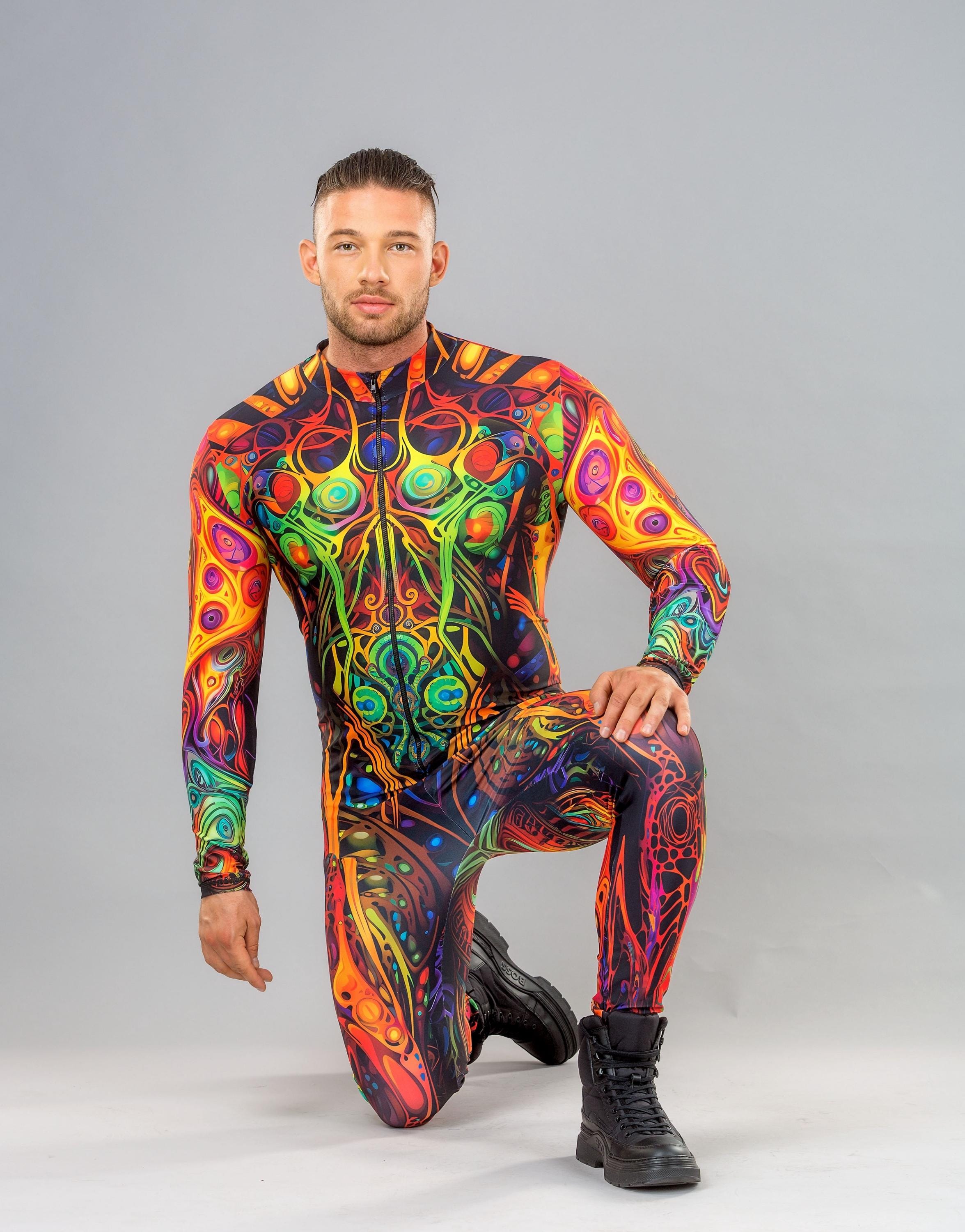 Festival Costume, Rave Costume Men, Alien Costume, Male Bodysuit, Cyber ...
