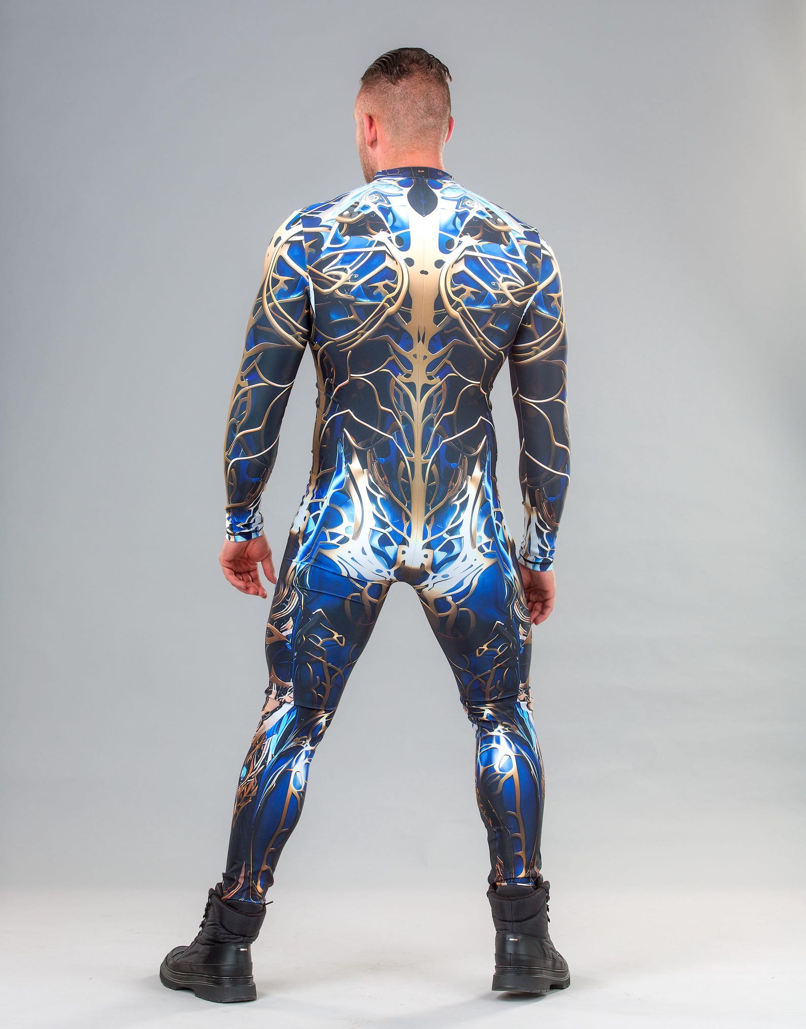 Adult Festival Costume, Robot Bodysuit Men, Cyber Male Bodysuit ...