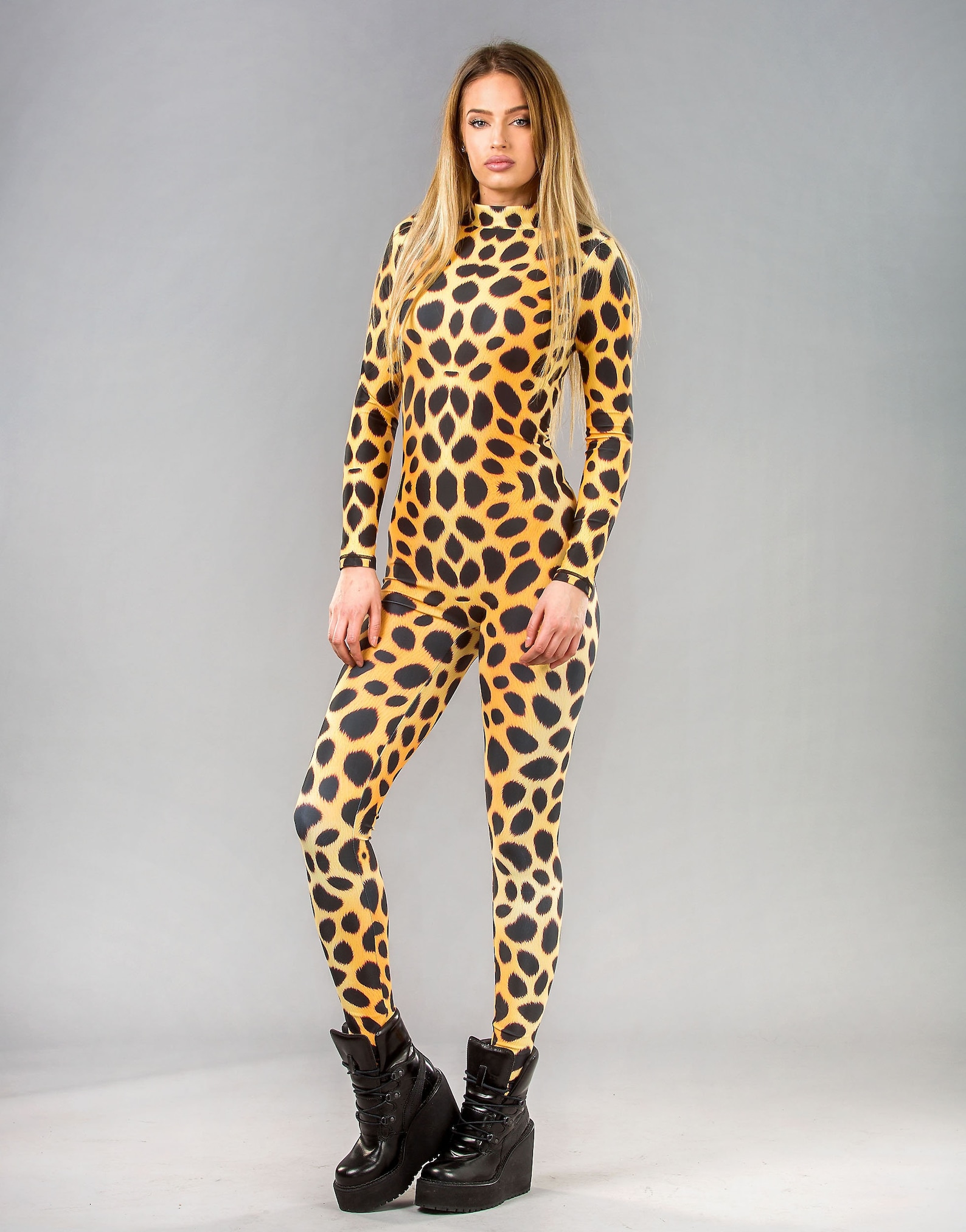 Cheetah Print Catsuit: Women's Rave Festival Outfit - Etsy
