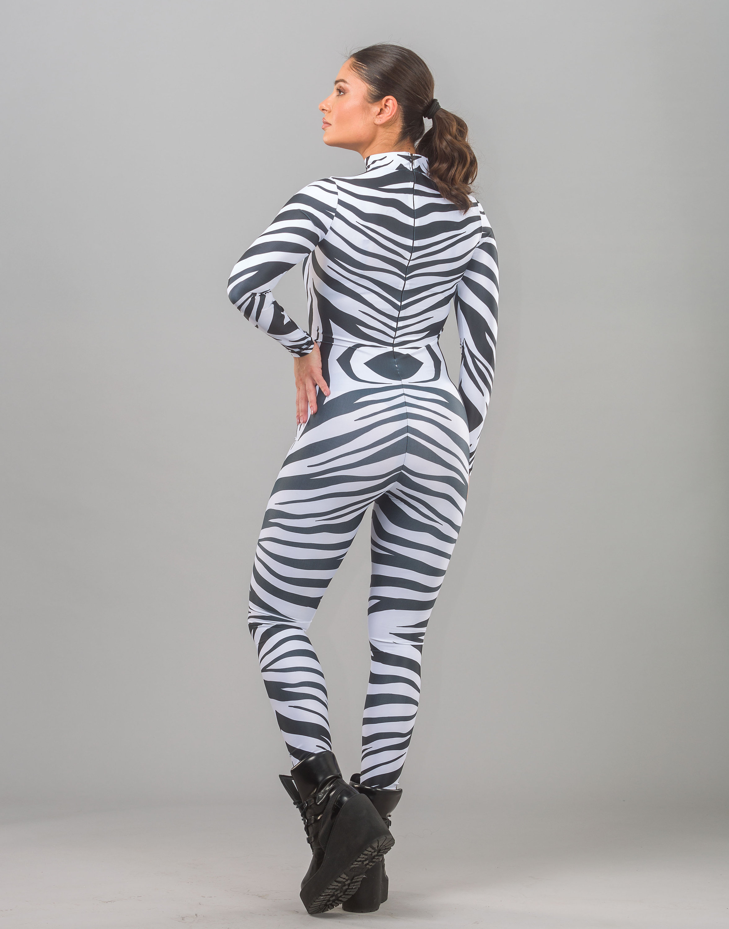 Zebra Print Bodysuit: Italian Lycra Festival Costume - Etsy