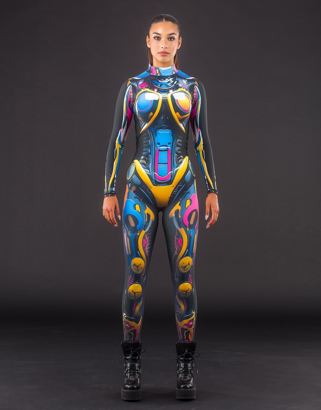 Cyborg Costume: Women's Long Sleeve Robot Bodysuit - Etsy