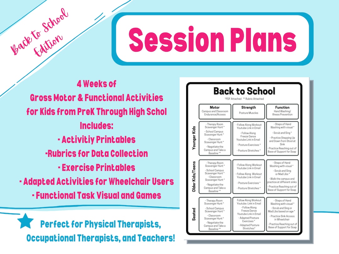 Lesson Plans | Physical Therapy Activities | Occupational Therapy ...
