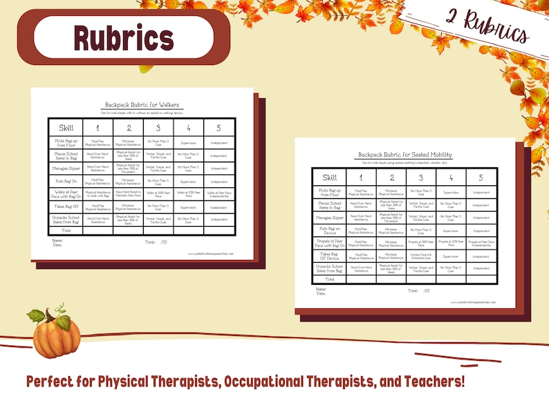 Fall Lesson Plans | Physical Therapy Activities | Occupational Therapy ...