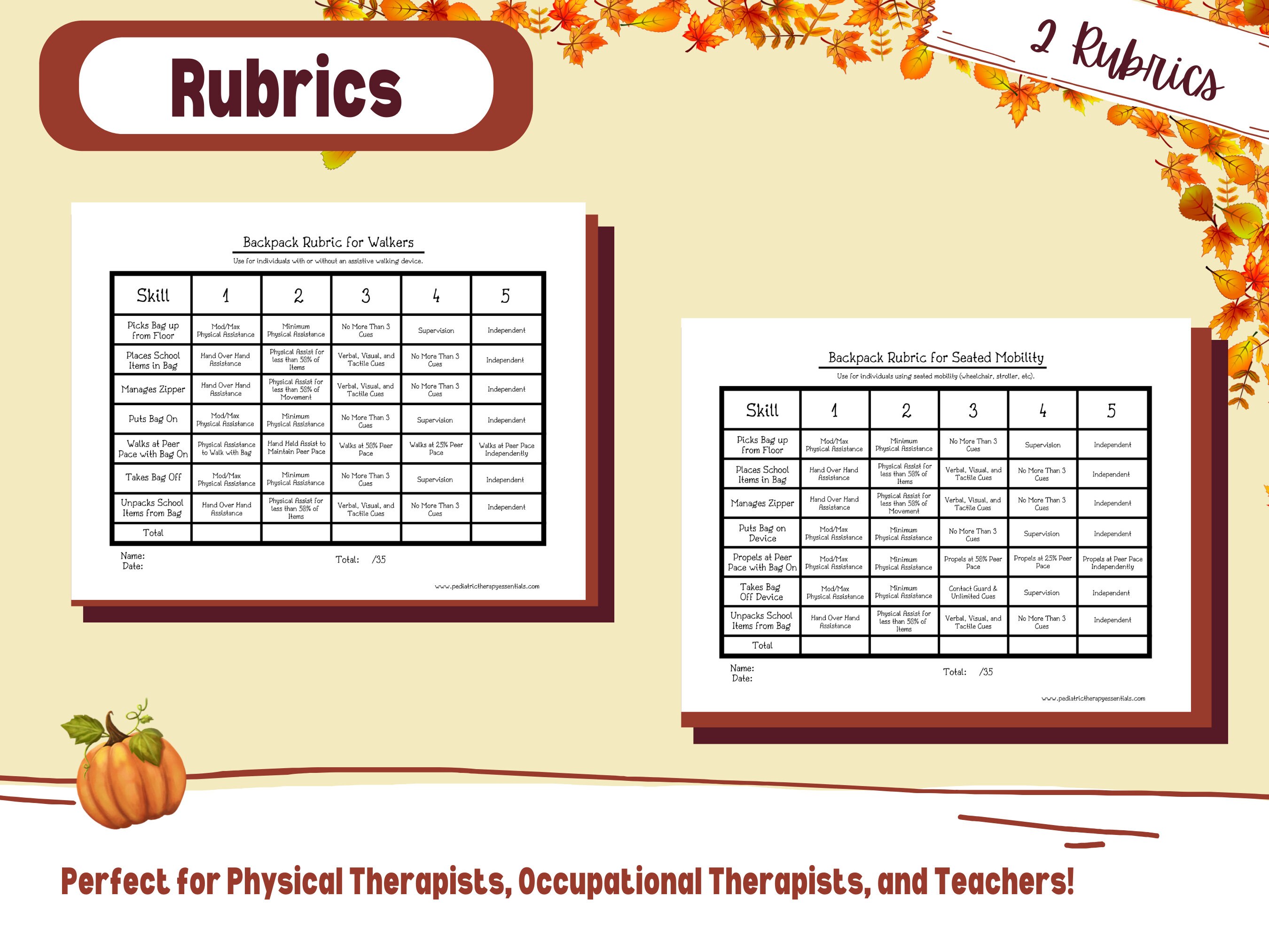 Fall Lesson Plans | Physical Therapy Activities | Occupational Therapy ...
