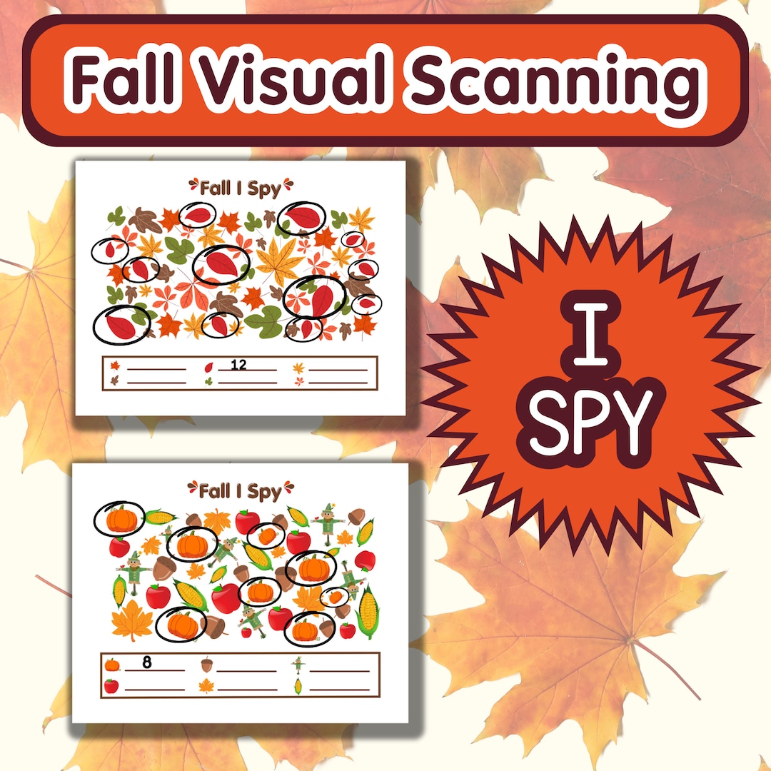 Fall I Spy | Visual Scanning Activity | Fall Printable - Etsy