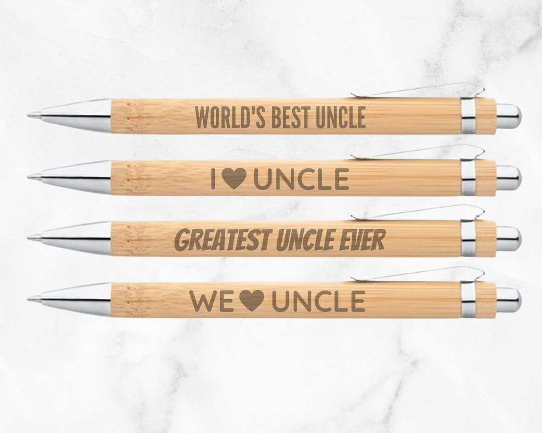 Uncle Gift Laser Engraved Bamboo Pen Gift for Him Uncle - Etsy