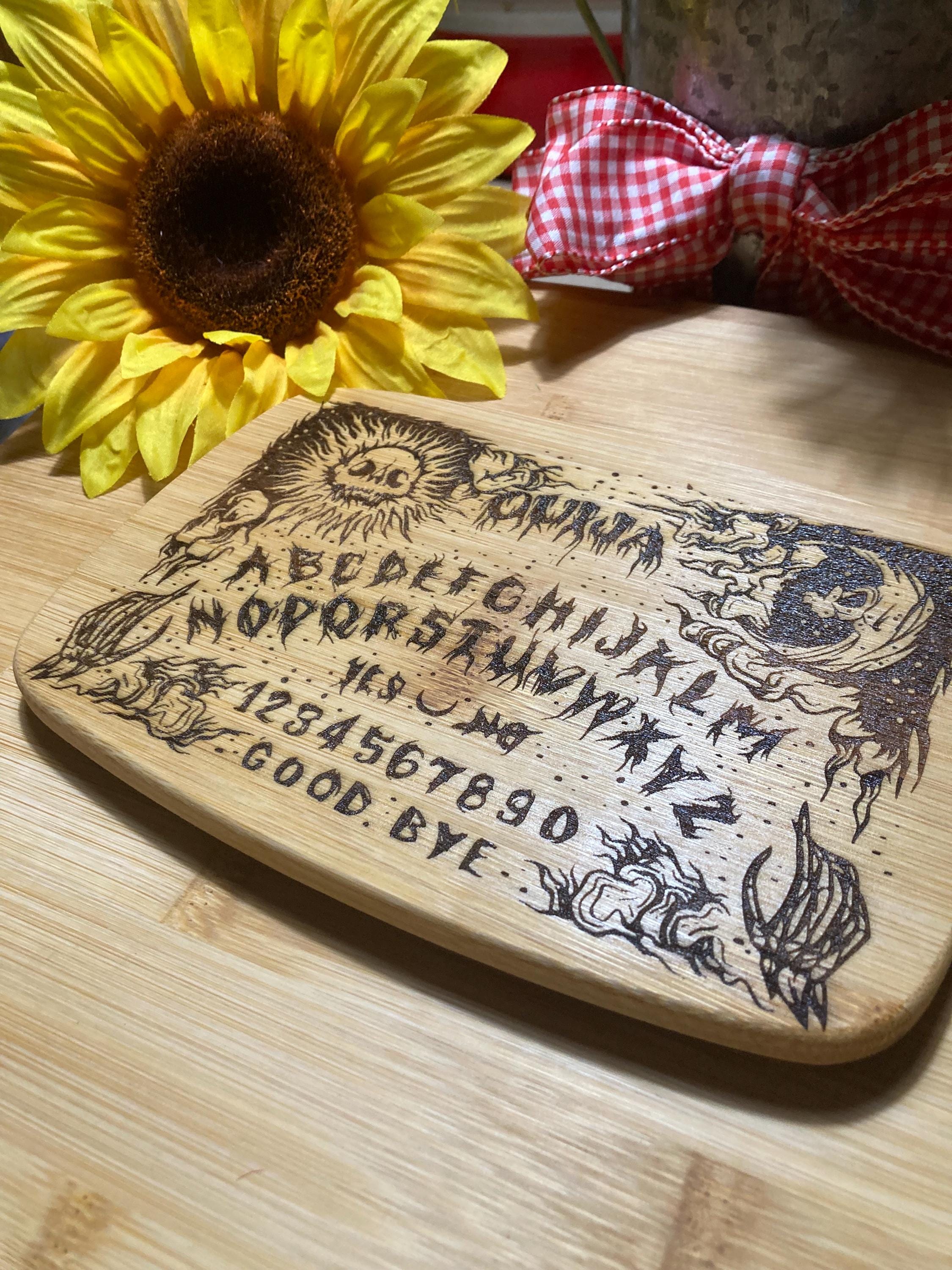 Engraved Wooden Chopping Board Ouija Board Cheese Board Serving Board ...