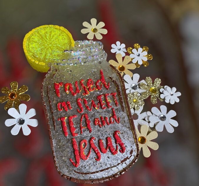Raised on Sweet Tea & Jesus Mason Jar Freshener/ Ornament - Etsy