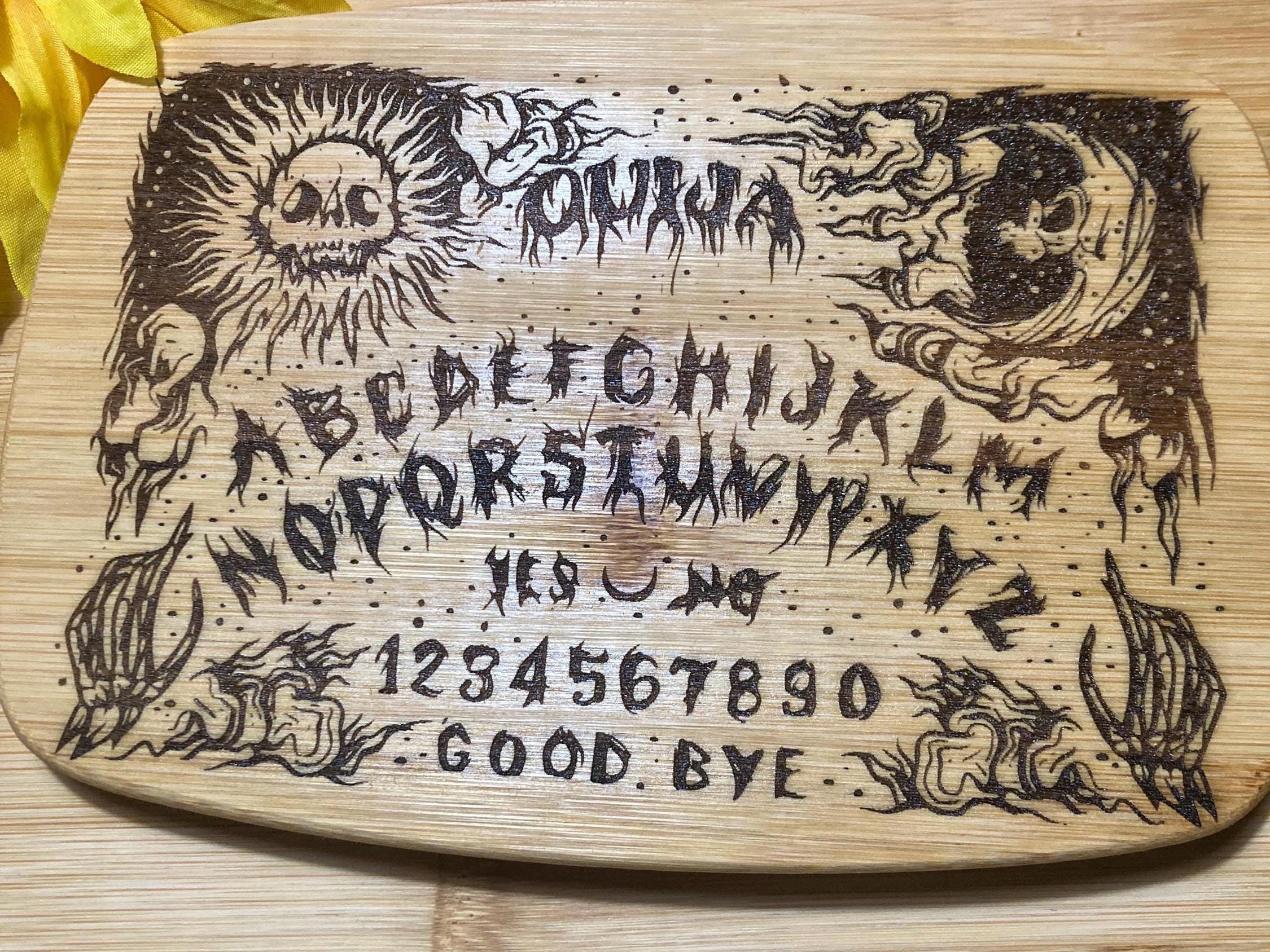 Engraved Wooden Chopping Board Ouija Board Cheese Board Serving Board ...
