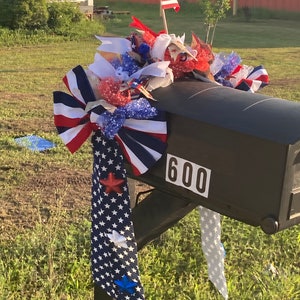 Patriotic Mailbox Swag Wreath - Etsy